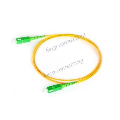 Cina Low IL Simplex SC APC Singlemode 3.0/2.0mm Giallo LSZH ODF PVC Fibre Ottica Patch Cord in vendita