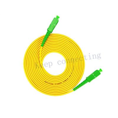 Cina Low IL Simplex SC APC Singlemode 3.0/2.0mm Giallo LSZH ODF PVC Fibre Ottica Patch Cord in vendita