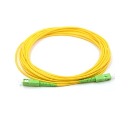 Cina Low IL Simplex SC APC Singlemode 3.0/2.0mm Giallo LSZH ODF PVC Fibre Ottica Patch Cord in vendita