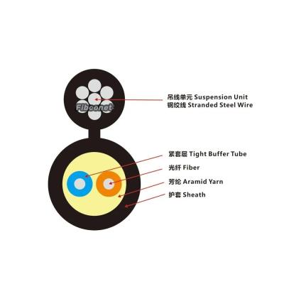 Cina Cavo ottico blindato auto-portante a 8 LSZH per FTTH versatile e flessibile in vendita