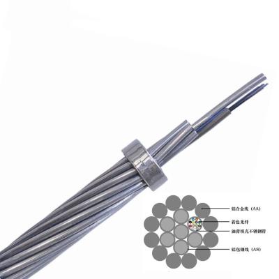 China 2210 kN FTTH OPGW-2S 2/36 M174/R210-156 Armored OPGW Fiber Optic Cable for Connections for sale