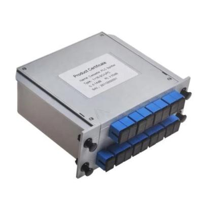中国 FTTX Plc Lgx パッシブFtthファイバーボックススプリッタ 1X16 GponファイバーSc Upc ApcインセットPLCスプリッタ 販売のため