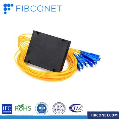 Cina ABS Box Optical PLC Splitter 1X32 1X8 1X16 per la fabbricazione di cordoni a fibra in FTTH in vendita