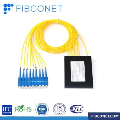 Cina ABS Box Optical PLC Splitter 1X32 1X8 1X16 per la fabbricazione di cordoni a fibra in FTTH in vendita