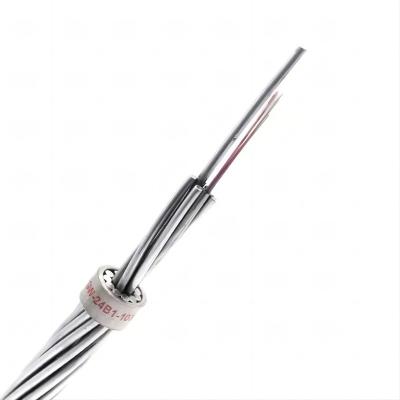 Cina 2-144 Core Fibra ottica cavo aereo Strip AA Wire Opgw Cavo a fibra ottica per la comunicazione in vendita