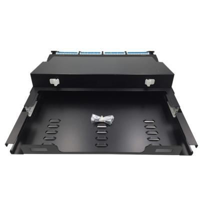 Cina FTTH FTTX 12/24 Fibre Mtp/Mpo Cassette 8 Port Patch Panel per reti a fibra SM/OM3/OM4 in vendita