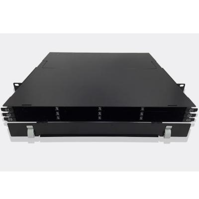 Cina FTTH FTTX 12/24 Fibre Mtp/Mpo Cassette 8 Port Patch Panel per reti a fibra SM/OM3/OM4 in vendita
