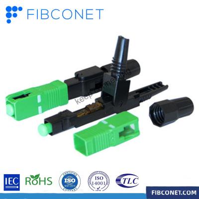 China Optische groene glasvezel Optische/optische Sc Apc snelle connector voor netwerk retour verlies dB 50dB Te koop