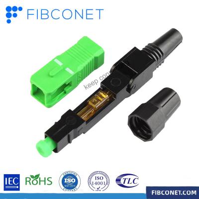 China Optische groene glasvezel Optische/optische Sc Apc snelle connector voor netwerk retour verlies dB 50dB Te koop