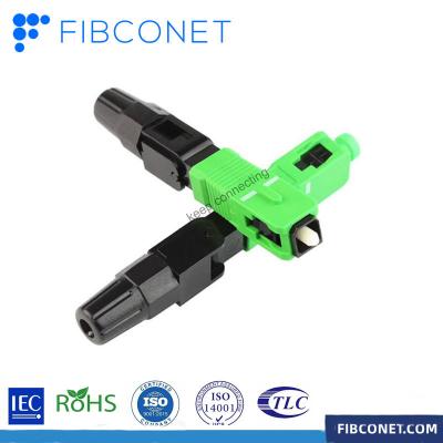 China Optische groene glasvezel Optische/optische Sc Apc snelle connector voor netwerk retour verlies dB 50dB Te koop