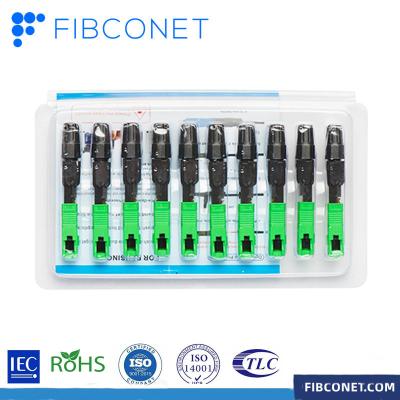 China Optische groene glasvezel Optische/optische Sc Apc snelle connector voor netwerk retour verlies dB 50dB Te koop