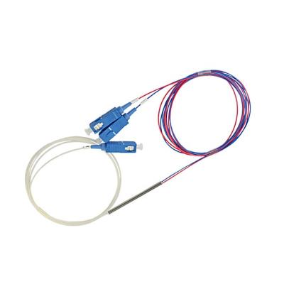 Cina Splitter di cavo in fibra ottica monomodo G652D/G657A con connettore SC/UPC a SC APC 1*2 in vendita