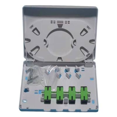 中国 FTTX ウォール アウトレット ボックス 室内 ミニタイプ SC LC SX DX APC/UPC 2/4 ポート ファイバー オプティック 端末 販売のため