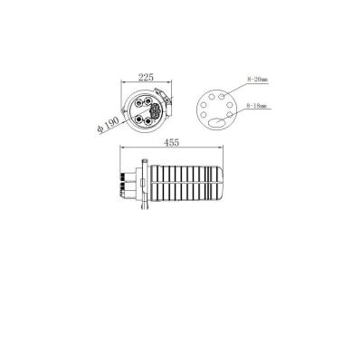Cina Max 6 vassoi con chiusura di splice di tipo cupola IP68 installata per connessioni in fibra ottica da 4 a 144 in vendita