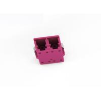 China FTTH OM4 Multimode Duplex Optical LC Fiber Optic Adapter with Insertion Loss ≤0.3dB for sale