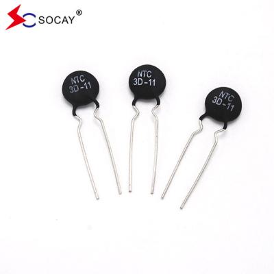 China SOCAY Temperature Senso  Power NTC Thermistor MF72-SCN3D-11 3Ω 11mm Wide Resistance Range for sale
