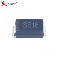 China SMD Schottky Rectifier SS16A 60V 1A DO-214AC Low VF High Efficiency Diode for sale