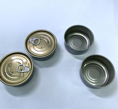 China Plain Empty Metal Tin 180ml Round Tin Can For Mussel / Pineapples / Tomato for sale