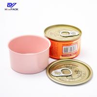 Quality Orange Beef Can Round Shape Tin Cans D65X34mm 50 Gram Meat Packaging for sale