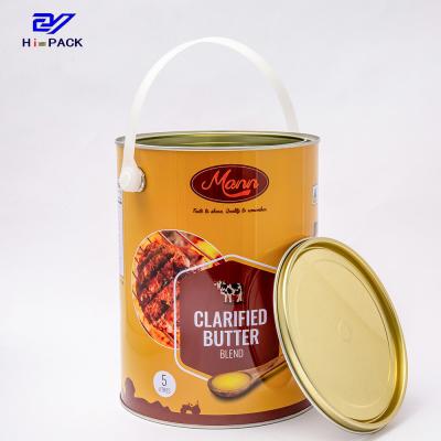 China 1L 5L 20L Butter Can With Rock Ring Lid And Plastic / Metal Handle for sale