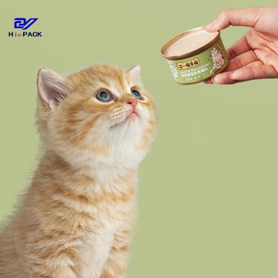 China D65x34mm 80g lata de lata vazia embalada lata de alimentos para animais de estimação sem PBA à venda
