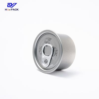 China Containers de lata redonda com tampa aberta fácil D65*34mm Tamanho 80g lata de alimentos para animais de estimação azul amarelo à venda