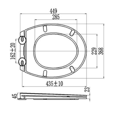 China SU045 Urea Soft Close O Shape Bathroom Toilet Seat Sets Slow Close Feature for sale