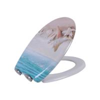 China Urea Soft Close Toilet Seat Oval 445x368mm Slow Close Bathroom Set SU043 for sale