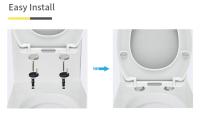 China Urea Soft Close Toilet Seat Oval 445x368mm Slow Close Bathroom Set SU043 for sale