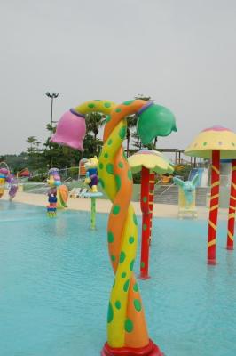 China Fiberglass Water Park Toy, Double Flower Aqua Spraying Toy for sale