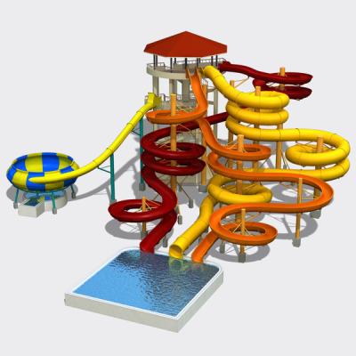 Китай Крытые большие взрослые скольжения воды скольжения шара, 3 пандусов изогнутое спиральн скольжение продается
