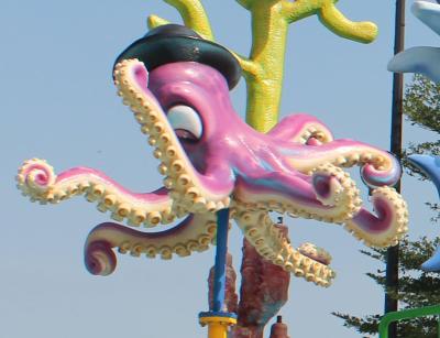 China Aqua Splash Water Attractions Oceanic Animal Octopus Spray for Kids Play Pool for sale