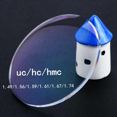 Quality mineral white glass lenses 1.49 1.56 1.61 1.67 1.74 high index optical lens for sale