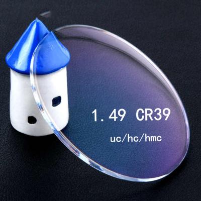 Quality Glasses Lenses 1.49 Single Vision Lens Shmc Super Hydrophobic Single Vision Lens for sale