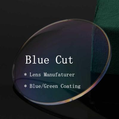 Quality Optical Lens In China Hmc Uv400 Blue Cut Single Vision 1.56 Optical Lens for sale