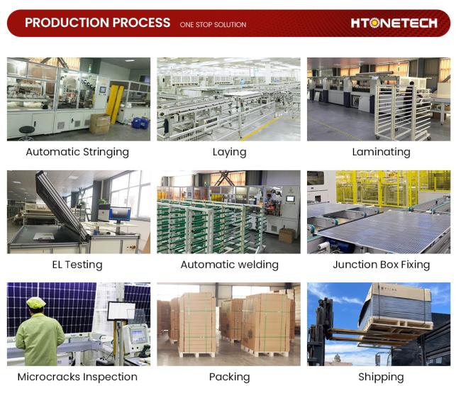 Htonetech Solar Panel Battery System off Grid Factory China 10039W 500 Watt Mono Solar Panel 495 Diesel Generator Solar Energy System 10kVA