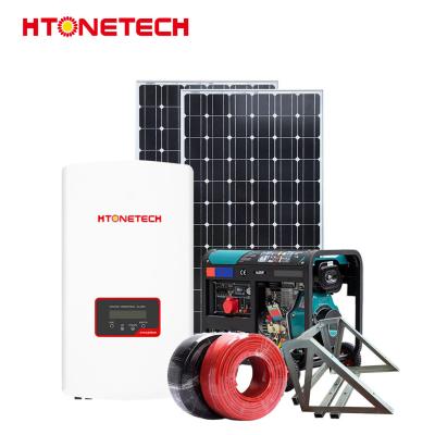 Cina HTONETECH Sistema solare ibrido eolico personalizzato 13Kw pannelli monocristallini in vendita