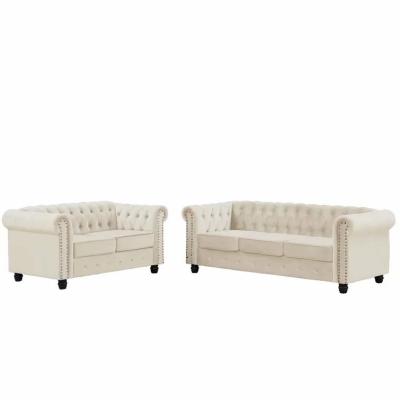 Cina Personalizzazione di alto livello Recreation Entertainment colori alternativi doppio uso beige velluto 3+2Sofa Living Room Set in vendita