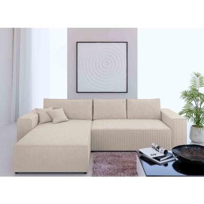 Cina 2024 Vendita diretta di fabbrica nuovo divano in tessuto corduroy divano modulare di salotto divano combinazione cintura di stoccaggio divano letto 4 posti in vendita