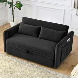 Cina divano a doppio uso multifunzionale con letto pieghevole divano verde velluto letto prezzi bassi con tasca laterale in vendita