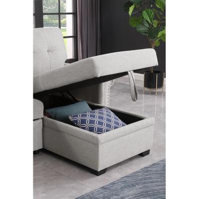 Cina divano in lino grigio chiaro divano letto divano letto per soggiorno in vendita