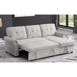 Cina divano in lino grigio chiaro divano letto divano letto per soggiorno in vendita