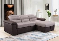 中国 現代的なデザインの角ソファ L型調整可能な数ギア リュックレスト 多彩のリビングソファ 家庭用 リクレーン 販売のため