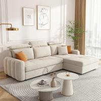 China Foldable Upholstered Sofa Set Strong Wood Frame for sale