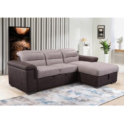 Cina Divano letto in angolo in stile europeo di alta qualità comodo set di divani da letto soggiorno divani a L in vendita