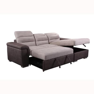 Cina Divano letto in angolo in stile europeo di alta qualità comodo set di divani da letto soggiorno divani a L in vendita