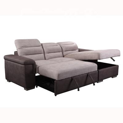 Cina Set di divani per il soggiorno di vendita calda Divano d'angolo di design moderno divano a sezione a forma di L con deposito letto pieghevole personalizzato in vendita