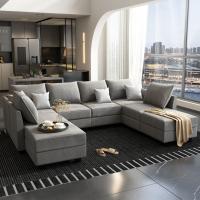 China U Shaped Modular Sectional Sofa Multiscene Anti Scratch Modern Style for sale