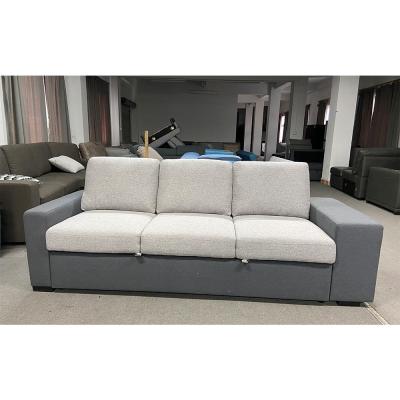 Cina OEM/ODM Arredamento Contrasto colori di tessuto di lino sedile da letto con letto estraibile e sedia da letto con sgabelli in vendita