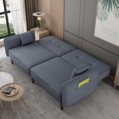 Cina Nuovo divano Loveseat in grigio ricinato Convertibile Futon Divano set di lino Divani con cuscino divano king size letto per cinque stelle in vendita